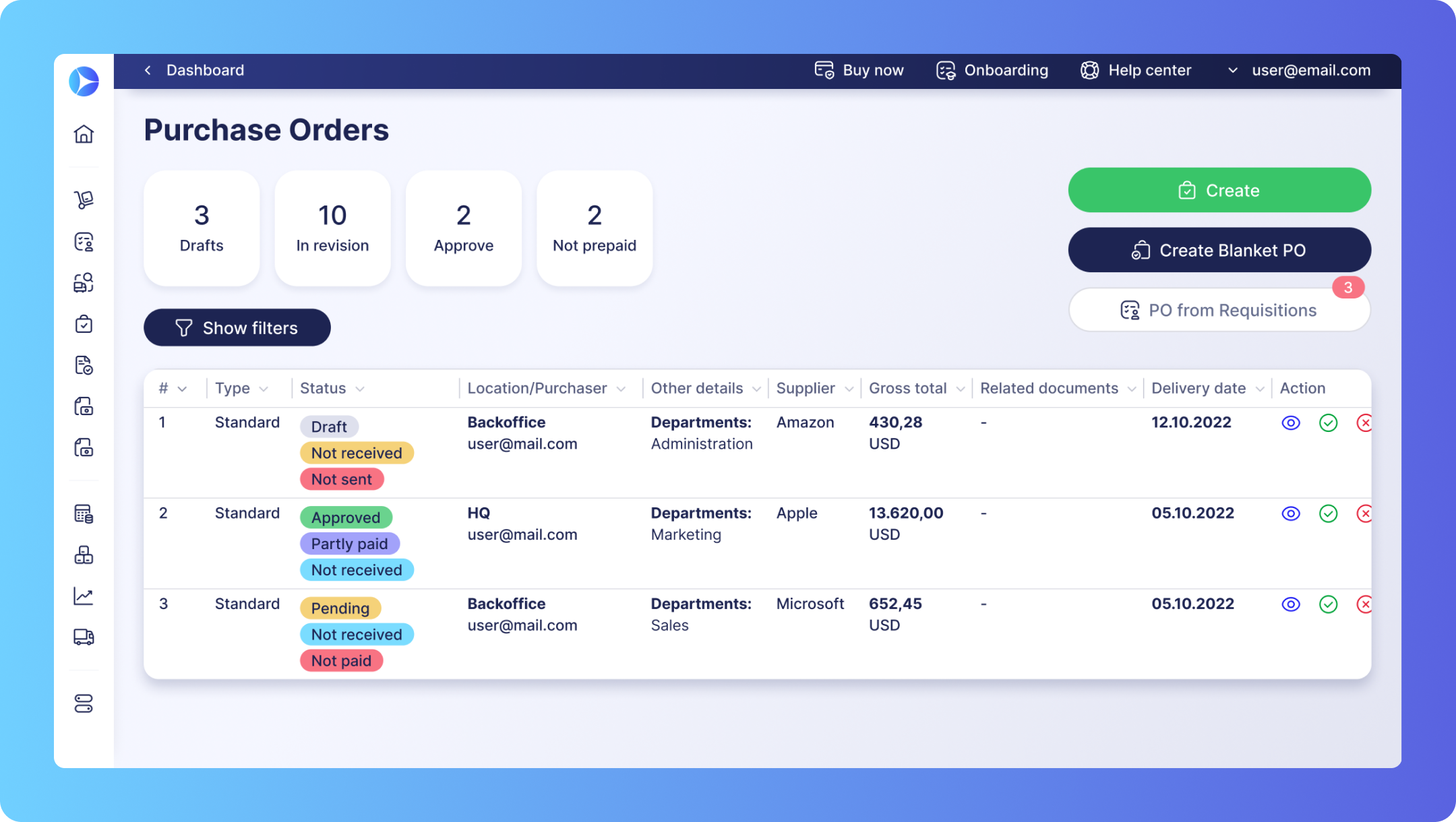 Purchasing In Precoro